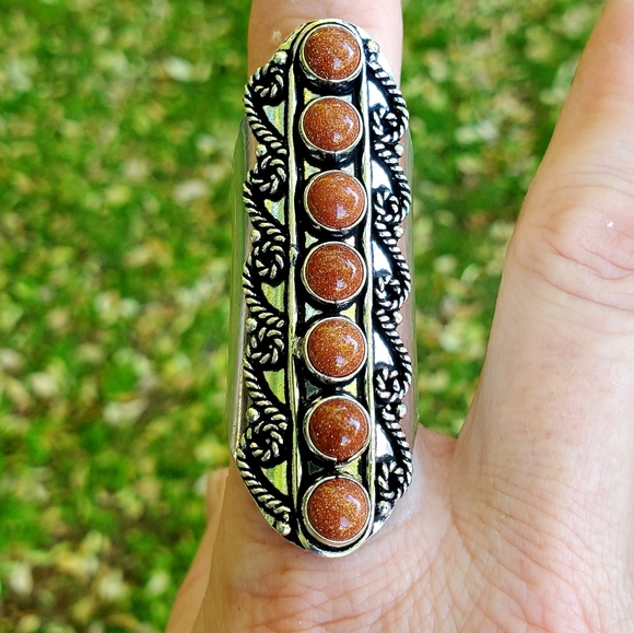 Handmade | Jewelry | New 7 Stone Sun Sitara Sunstone Sandstone ...